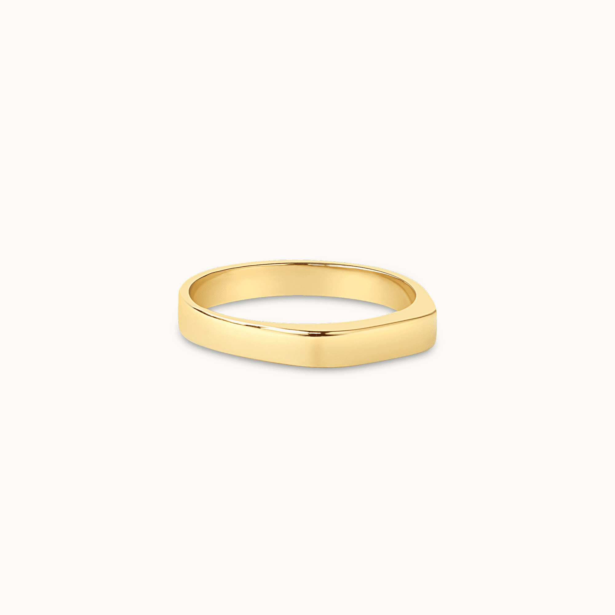 Gold Thin Signet Ring – Mienlabel